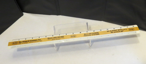 Vintage 18 Inch Van Dusen SILO UNLOADERS, 2-Sided Wood Ruler, Pica ...