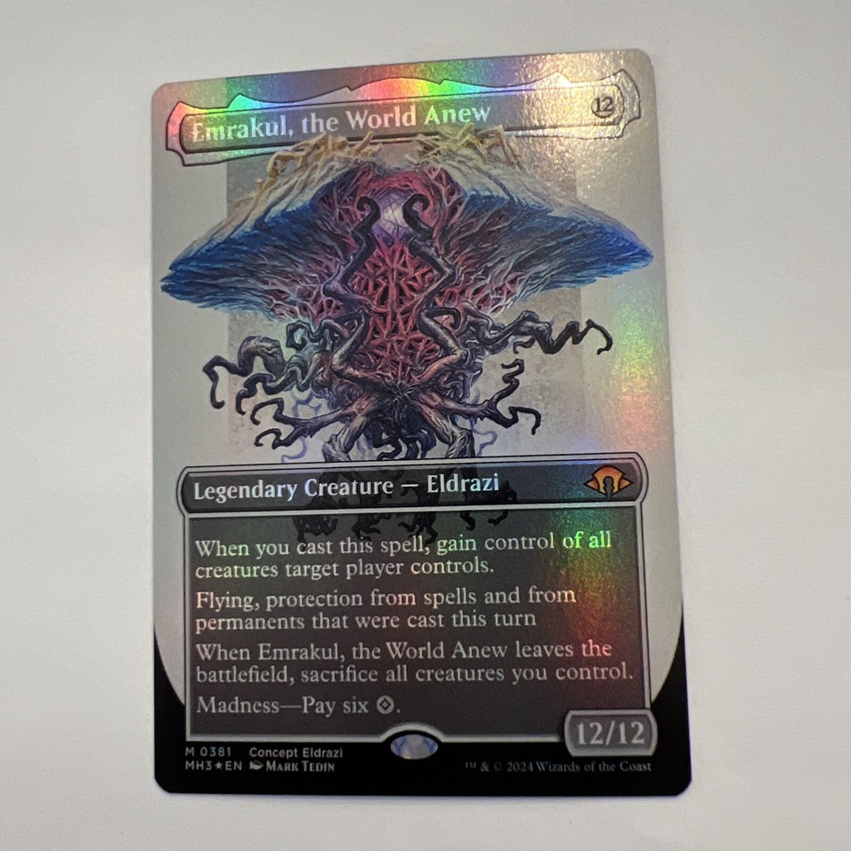 Emrakul the World Anew FOIL BORDERLESS Modern Horizons 3 0381 MH3 MTG ...