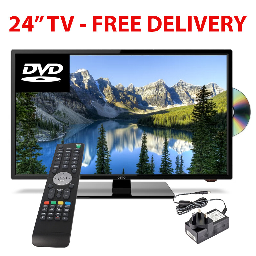 Cello C24230F 24" TV - DVD Player HDMI SCART VGA With Remote for sale ...