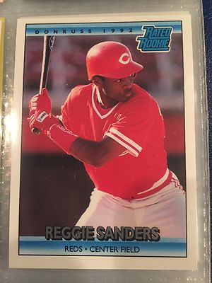 1992 Donruss #415 Reggie Sanders Rated rookie Card Cincinnati Reds | eBay