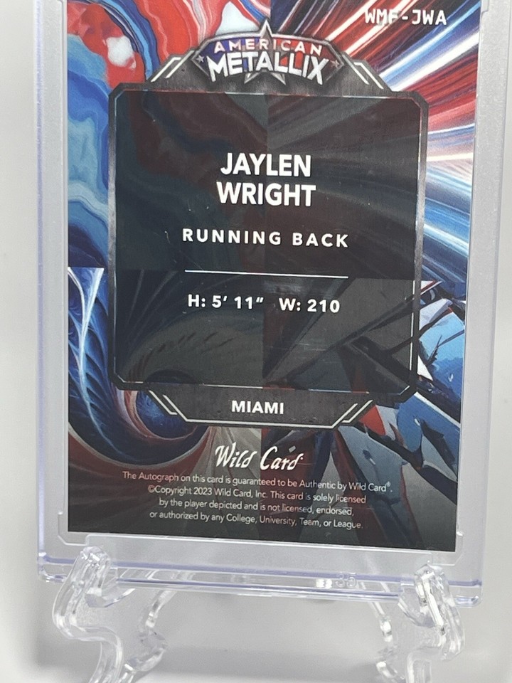JAYLEN WRIGHT 1/1 ROOKIE AUTOGRAPH MEGA FRACTAL CASE HIT ENCASED ...