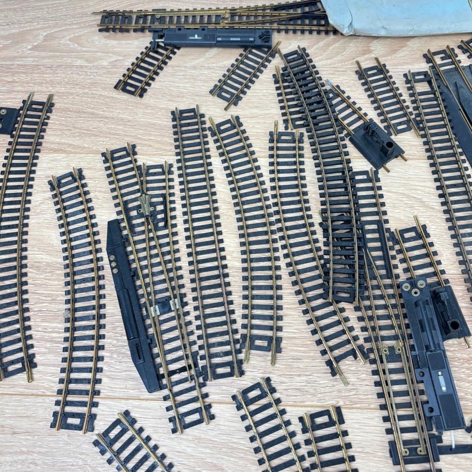 55pc Vintage HO Scale Brass Model Train Track Lot Switches, Straights ...