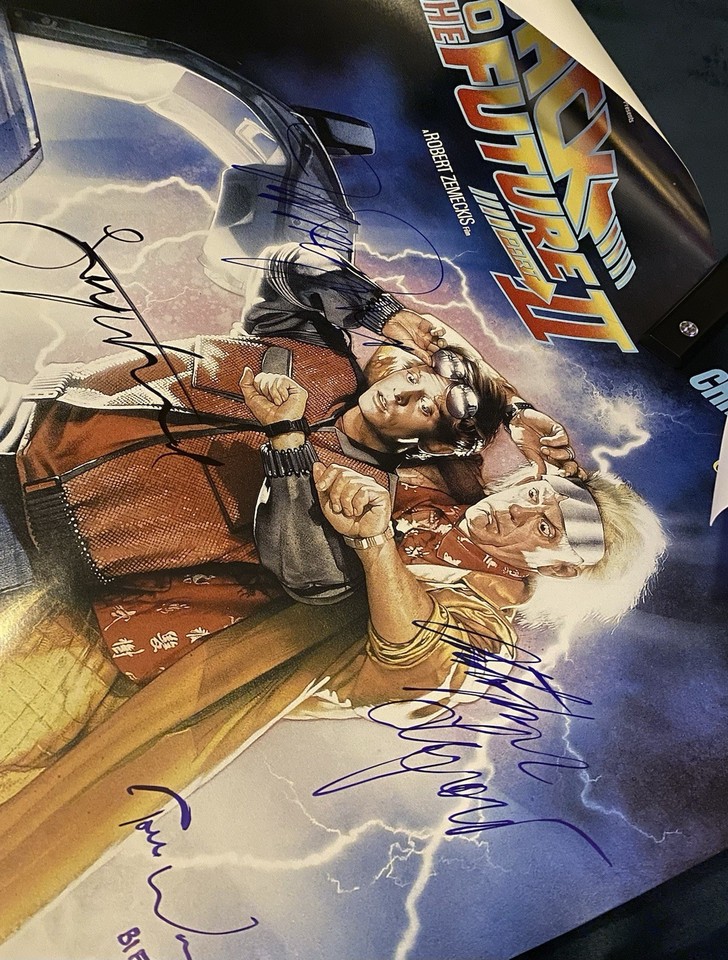 Back To The Future Cast Signed Autographed 40X27 Movie Poster COA Fox ...
