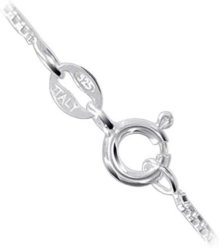 1MM Solid 925 Sterling Silver Italian Diamond Cut Box Chain Anklet 9 ...