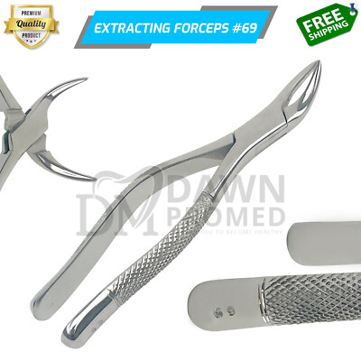Dental Extracting Forceps #69 For Upper Lower Roots & Fragments Inst ...