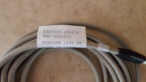 IBM Serial Console Cable P/N 43X0509, FRU 43X0510. RS232 mini USB to ...