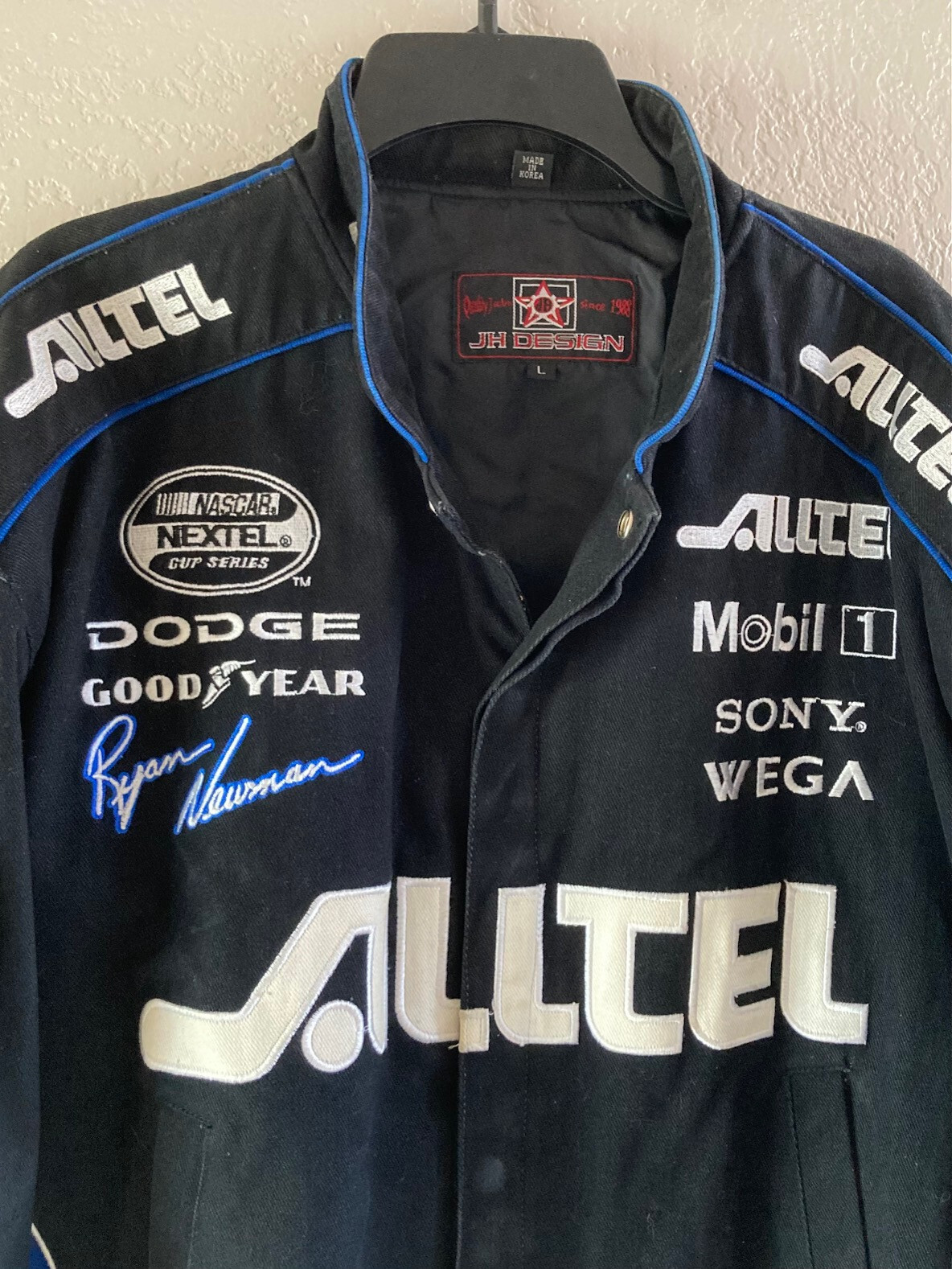 NASCAR JH Design Ryan Newman ALLTEL Jacket Size L | eBay