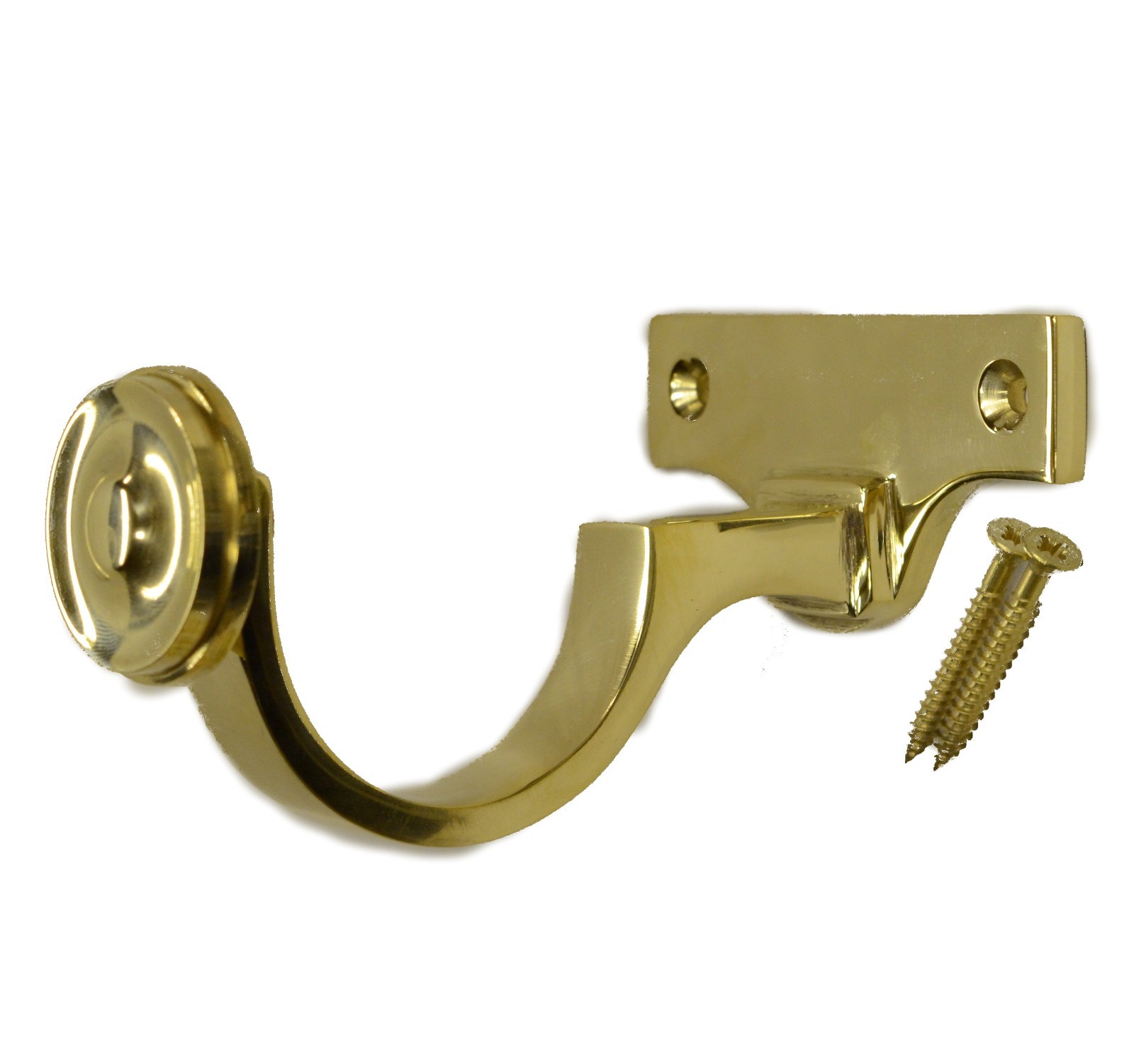 Solid Brass Brackets for Curtain Poles 19mm 25mm 32mm 38mm 50mm | eBay UK