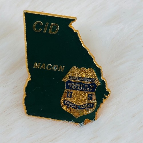Macon Georgia Department of the Treasury Special Agent CID Enamel Pin ...