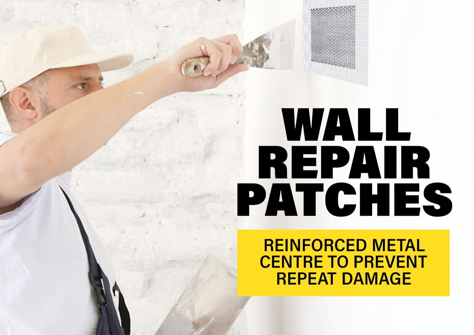 Plasterboard Wall Patch Self-adhesive Metal Mesh Repair Damaged Walls ...