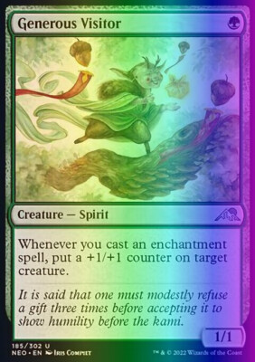 MTG Magic the Gathering Generous Visitor (185/606) Kamigawa Neon ...