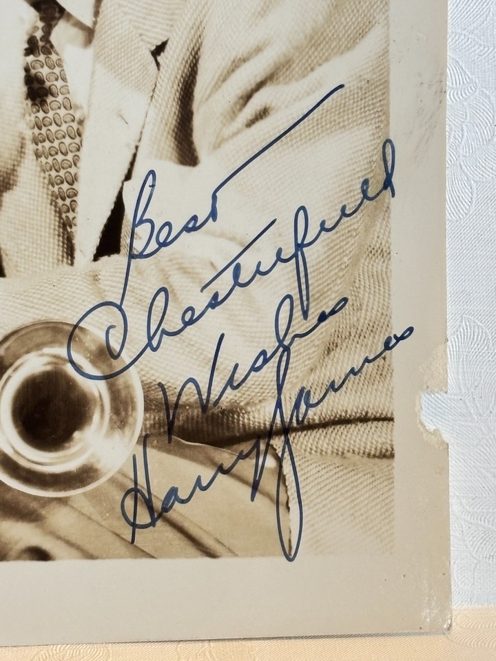 2 Vtg Harry James Chesterfield Music Makers Signed Photograph Autograph ...