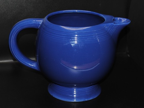 Vintage Fiesta Ice Lip Pitcher Water Jug Cobalt Blue Fiestaware | eBay