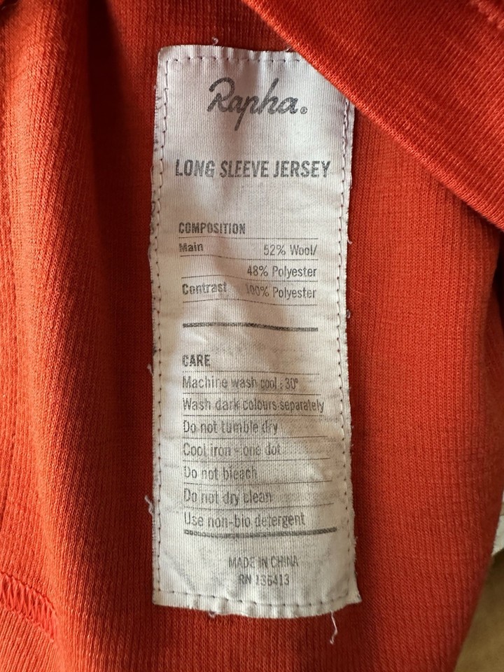 Rapha Men's Long Sleeve Cycling Jersey Size Large (Wool Blend Classic Style) | eBay