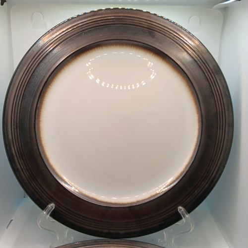 Food Network Braise Stoneware Dinner Plates Bronze 11.2in Set of 2 | eBay