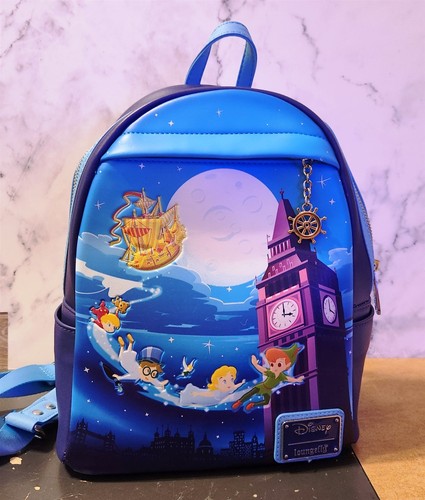 Loungefly Disney Peter Pan Nighttime Flight Glow-in-the-Dark Mini Backpack MINT! | eBay