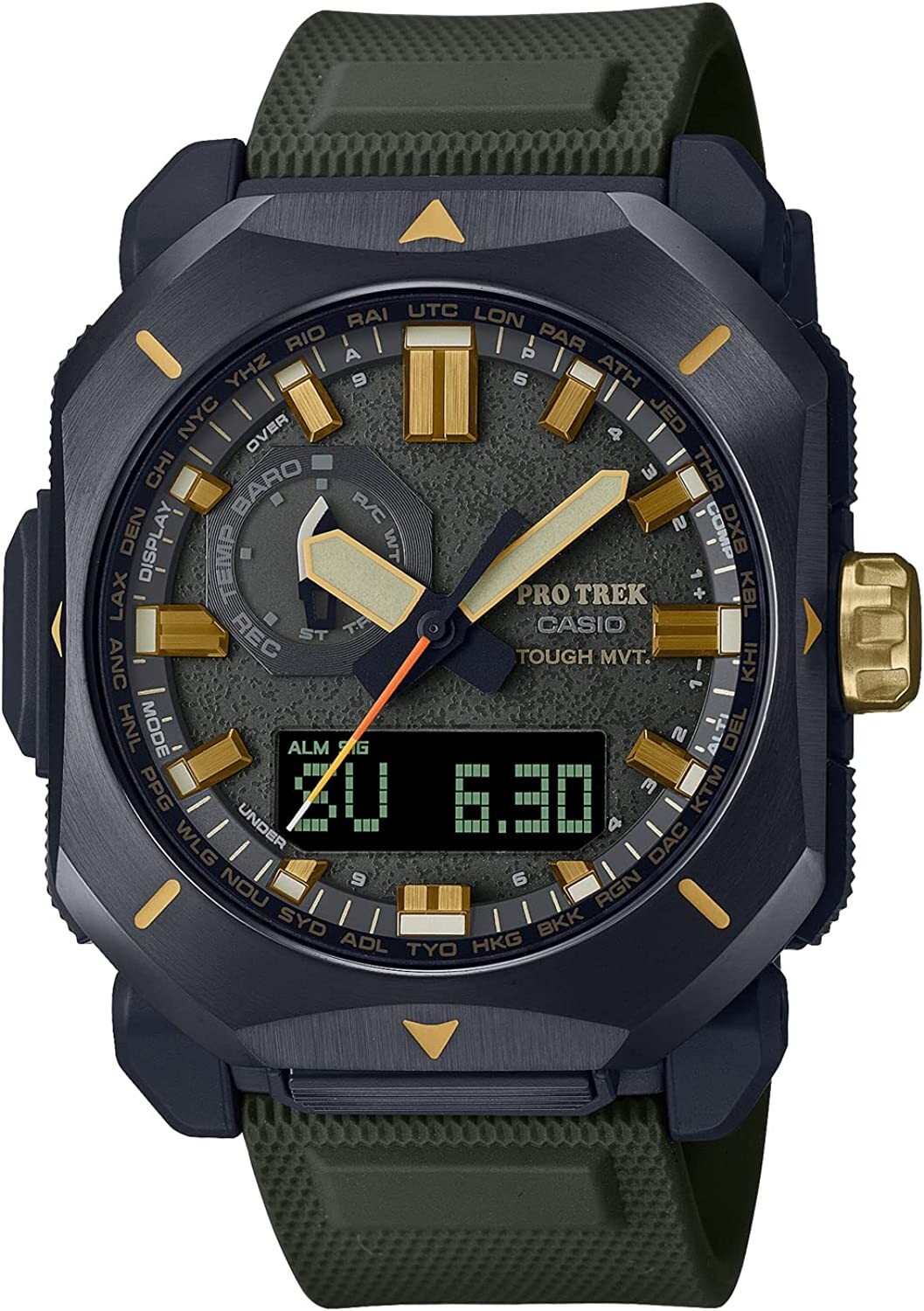 Brand-New Casio PRO TREK PRW-6900Y-3JF Solar Radio Watch ( Octagon ...