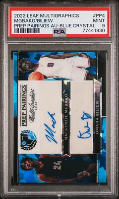 PSA 9 - MACKENZIE MGBAKO #/45 Auto OMAHA BILIEW 2022 Leaf Multigraphics ...