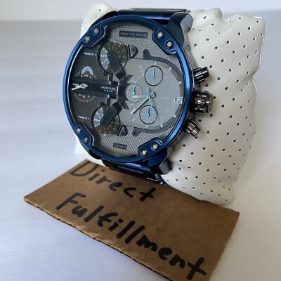 Diesel Mr. Daddy 2.0 Chronograph Quartz Blue & Gray Dial Men's Watch ...