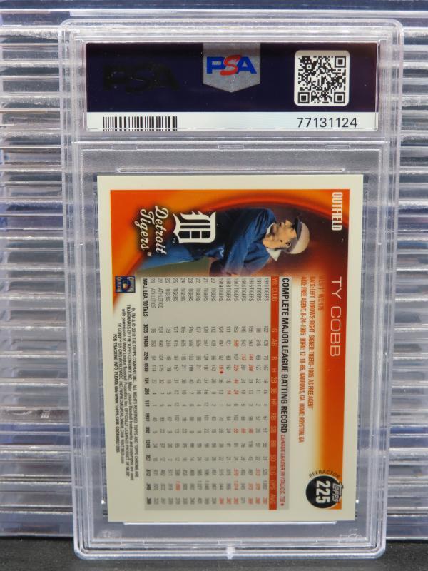 2010 Topps Chrome Ty Cobb Wrapper Redemption Refractor #225 PSA 10 ...