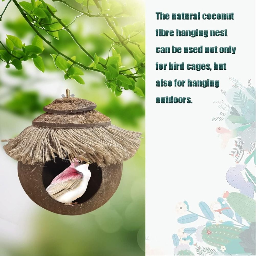 Round Coconut Bird Shell Breeding Nest | eBay