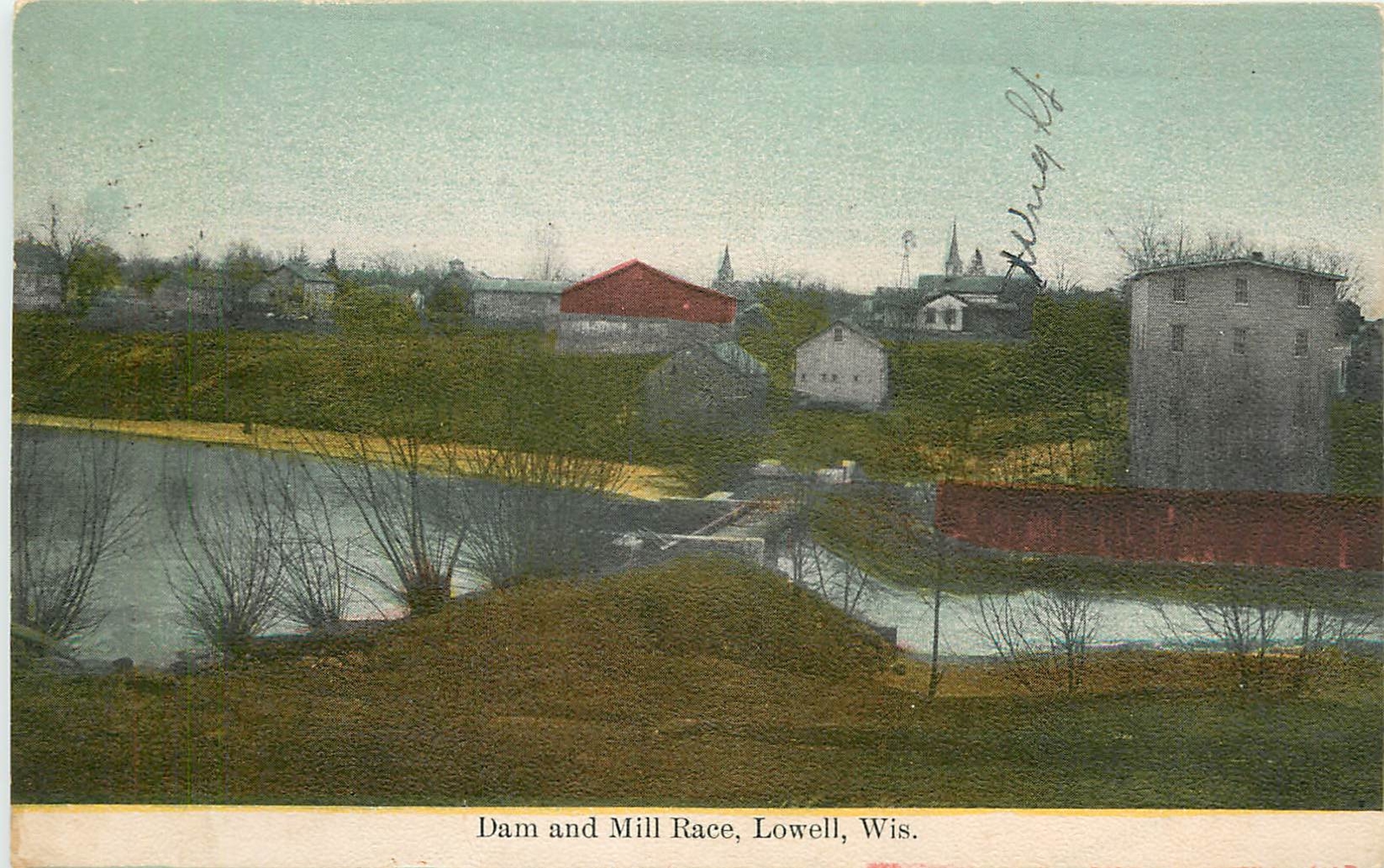 Wisconsin, WI, Lowell, Dam & Mill Race 1910 Postcard | eBay
