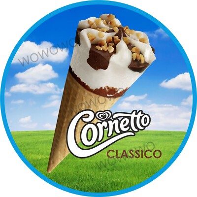 Ice cream van sticker Classic Cornetto Cone stickers trailer classico ...