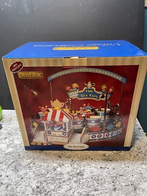 Retired Lemax Tea Cups #84808 Carnival Ride Animated w/ Light Sound ...