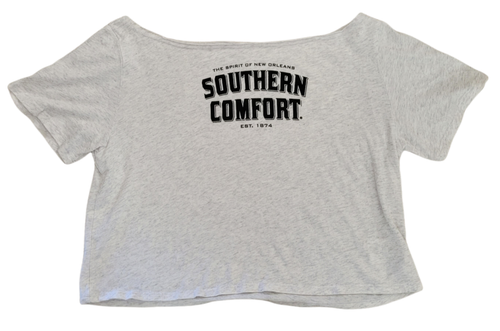Southern Comfort SoCo Women’s Crop Mid Drift Shirt Medium Lt Gray Belly ...