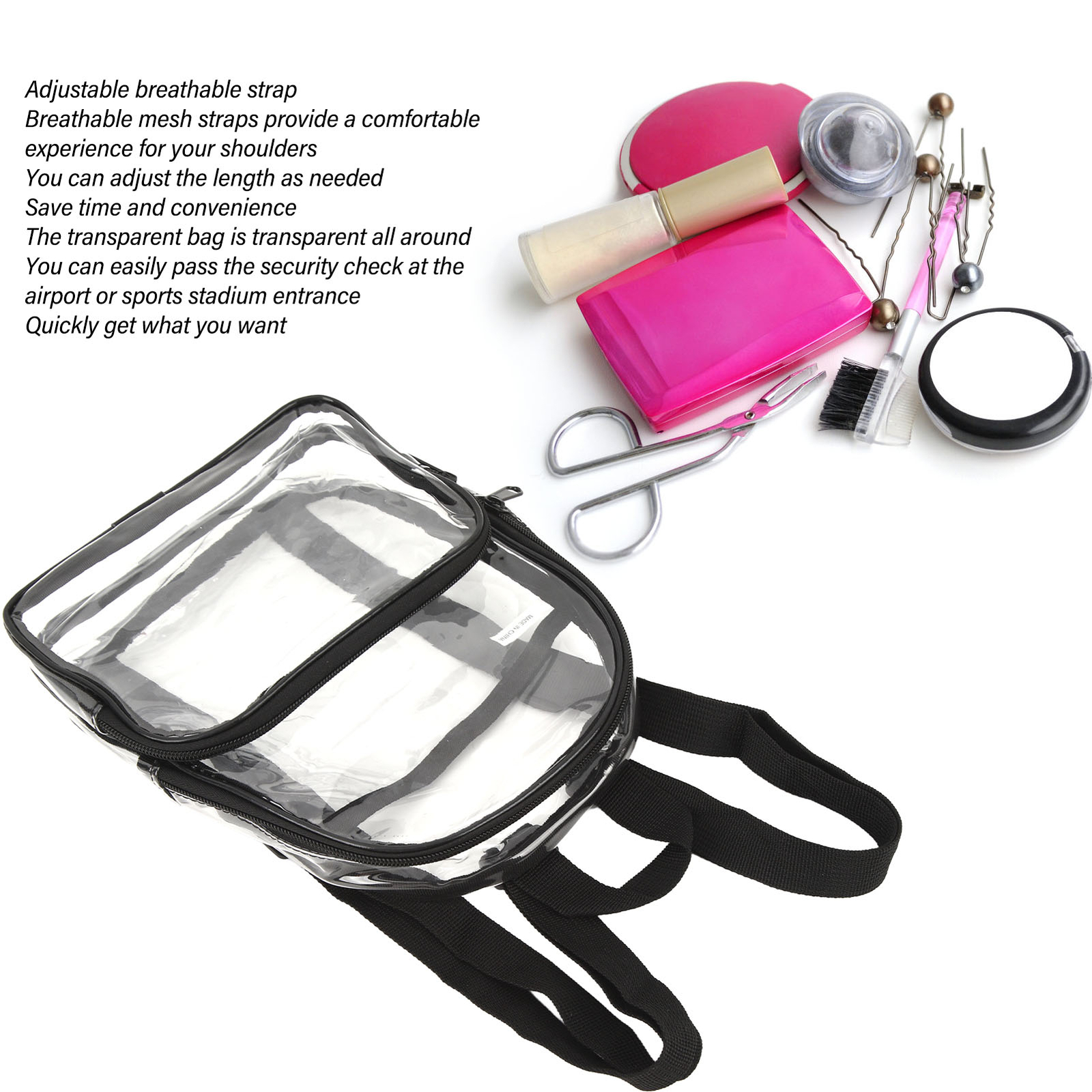 Stadium Approved Clear Mini Backpack Heavy Duty PVC Transparent ...