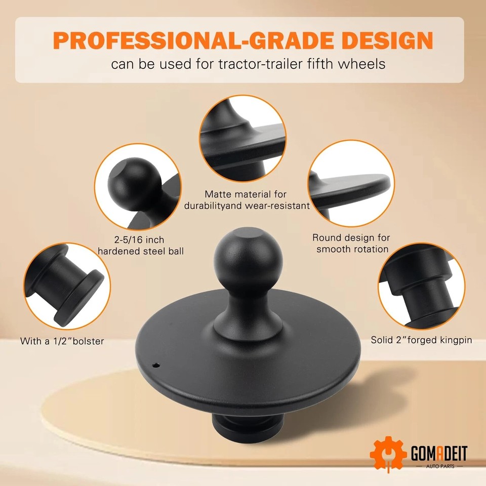 Gooseneck Adapter Hitch 2085295 Kingpin 2-5/16” Gooseneck Ball Adapter ...