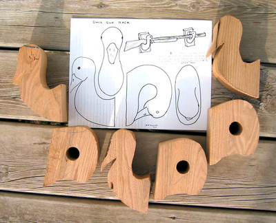 Cutouts Duck Gun Rack Wood Carving Blanks - Two Pieces Poplar, Carve ...