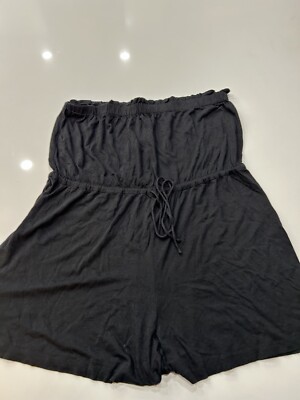 Theory Womens Large Black Sleeveless Off Shoulder Romper | eBay