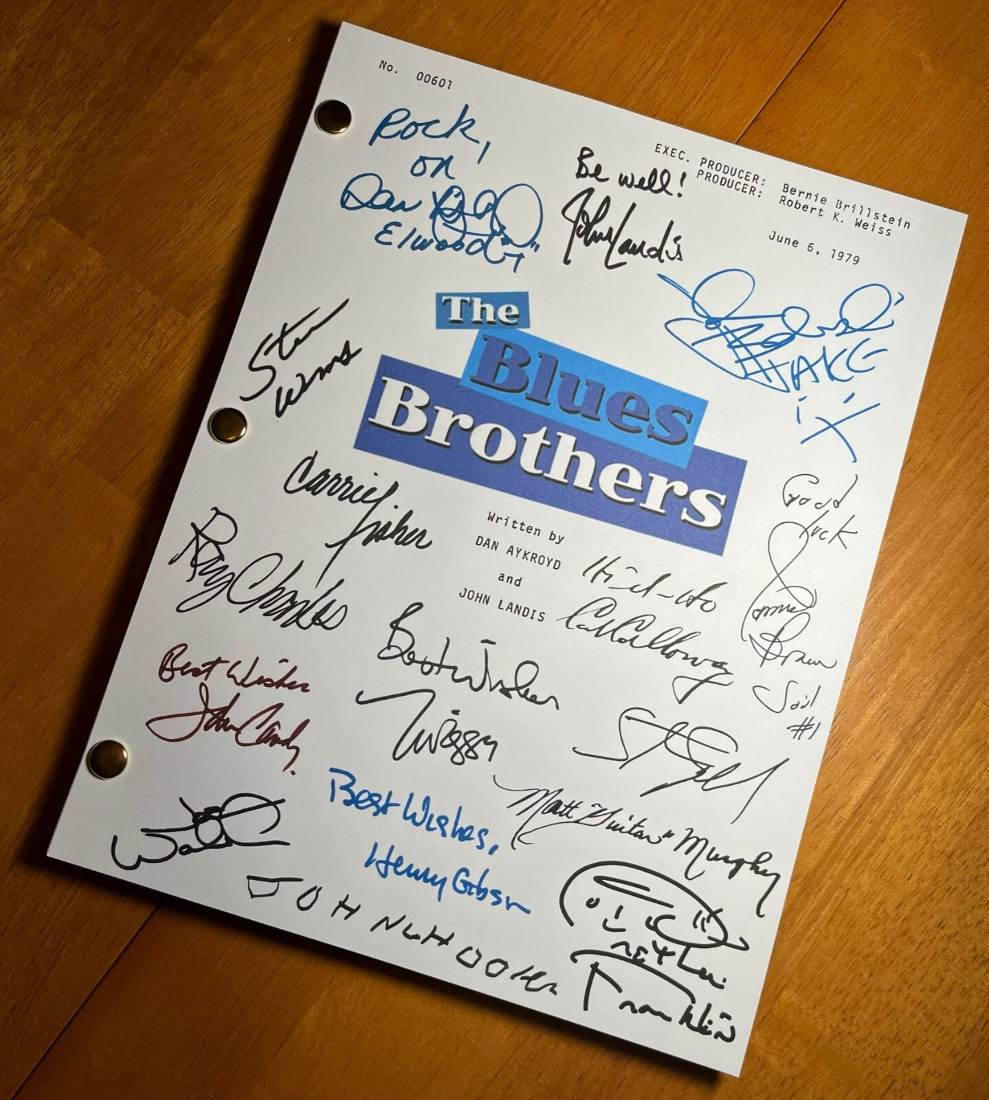 The Blues Brothers Script Signed- Autograph Reprints- 124 Pages- Jake ...