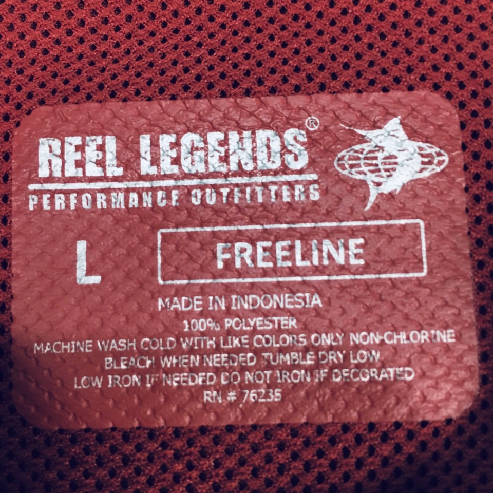 Reel Legends Freeline Polo Shirt Mens L Brown Vented Short Sleeve ...