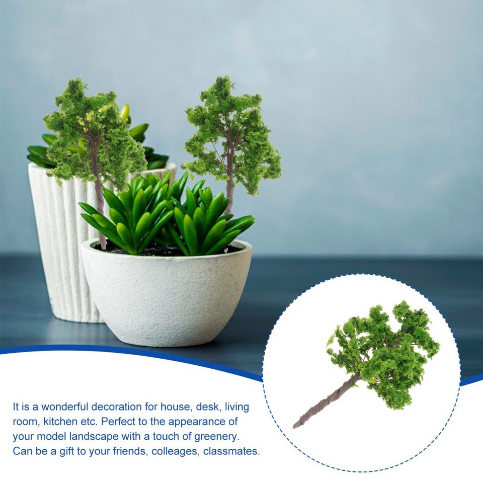 25 Pcs Green Miniature Plastic Trees Model Set for Landscape Scenery 6 ...