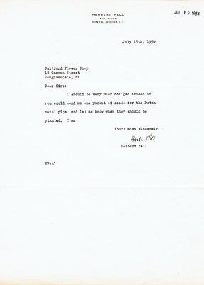 LETTER SIGNED by HERBERT PELL - Important figure in the UN War Crimes ...