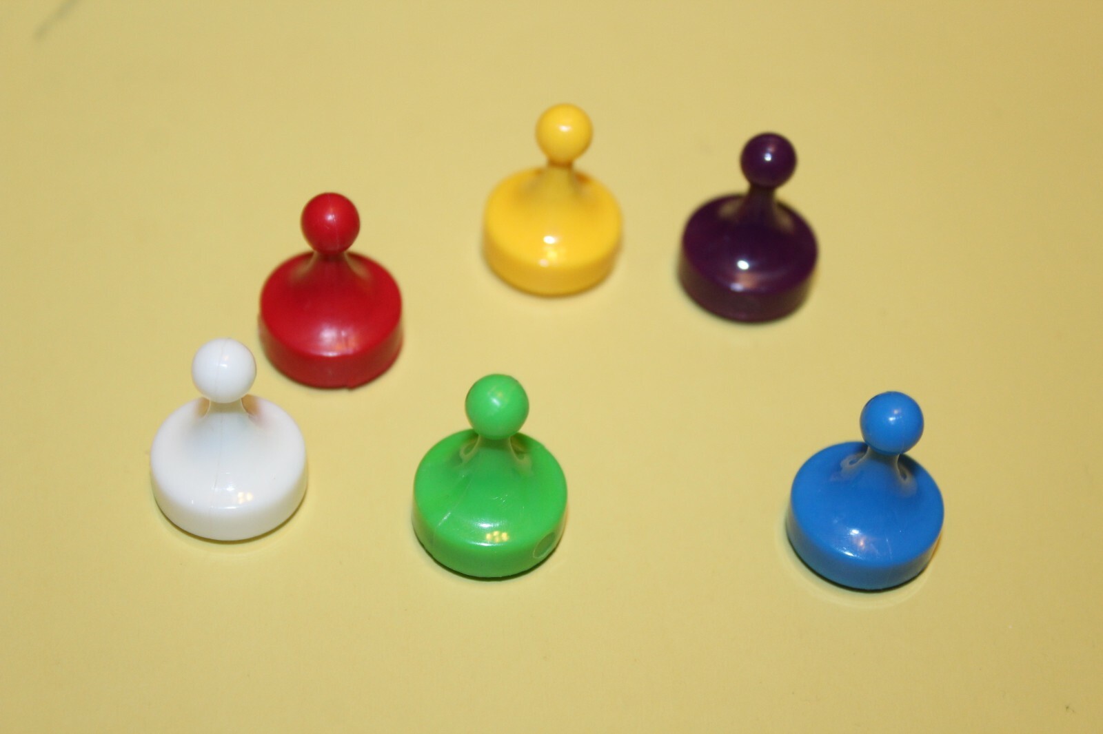 Clue Board game suspect plastic pawns tokens replacement lot 6 pcs full ...