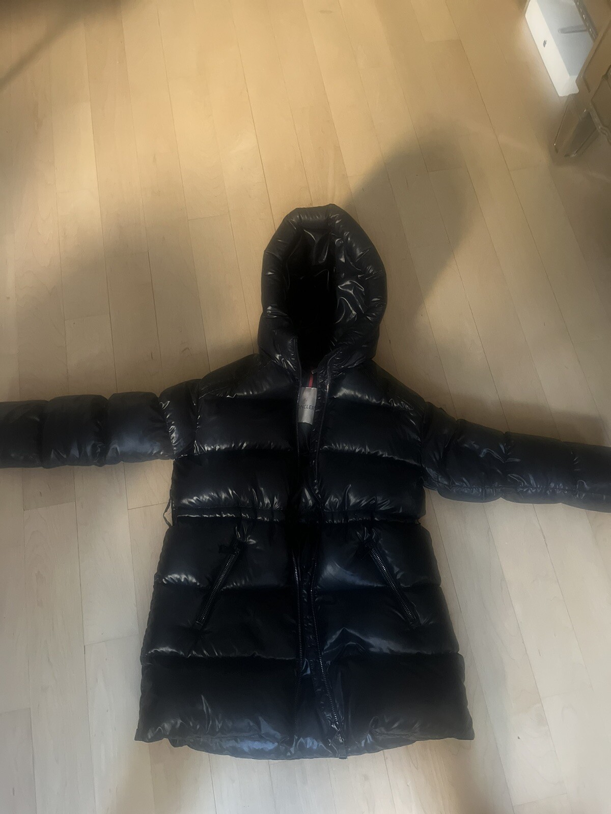MONCLER Authentic Women Puffer Jacket Black Nylon Lea… - Gem