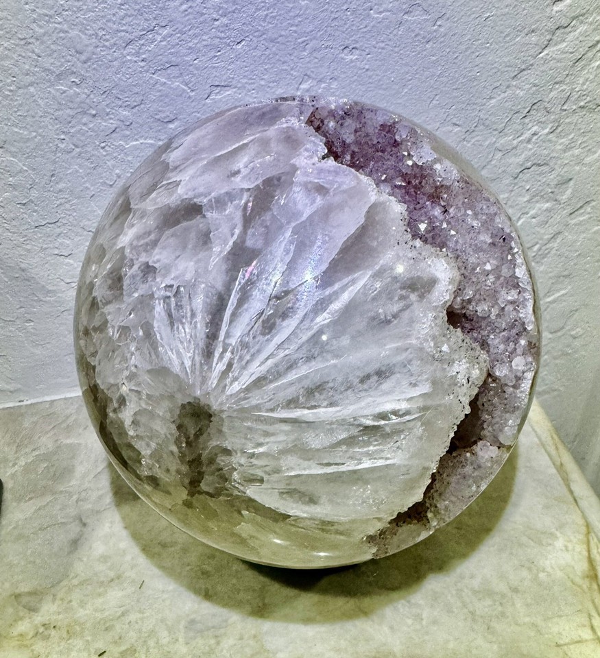 Large, Gorgeous, Rare Quartz Sphere With Open Crystal Fissure | eBay