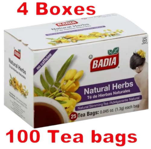 Badia-Natural Herbs Slimming/Slim Tea Lose Weight Detox(4 Packs ) 100 ...