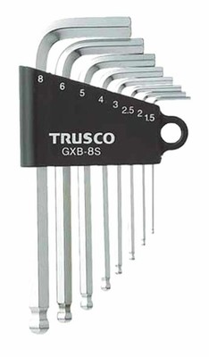 TRUSCO / 8 PCS BALL POINT HEX WRENCH SET MM TYPE / GXB-8S | eBay
