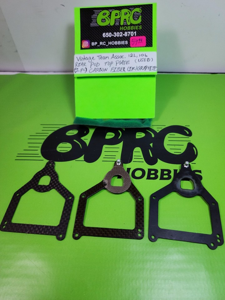 RC Part Team Associated Rear Pod Top Plate 10L,12L 3PC 2CARBON FIBER 1 ...