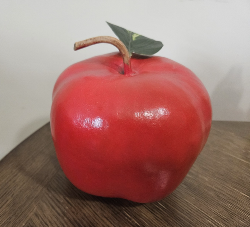 Large Juicy Red Apple Hand Painted Gourd with Stem 20" Circumference | eBay
