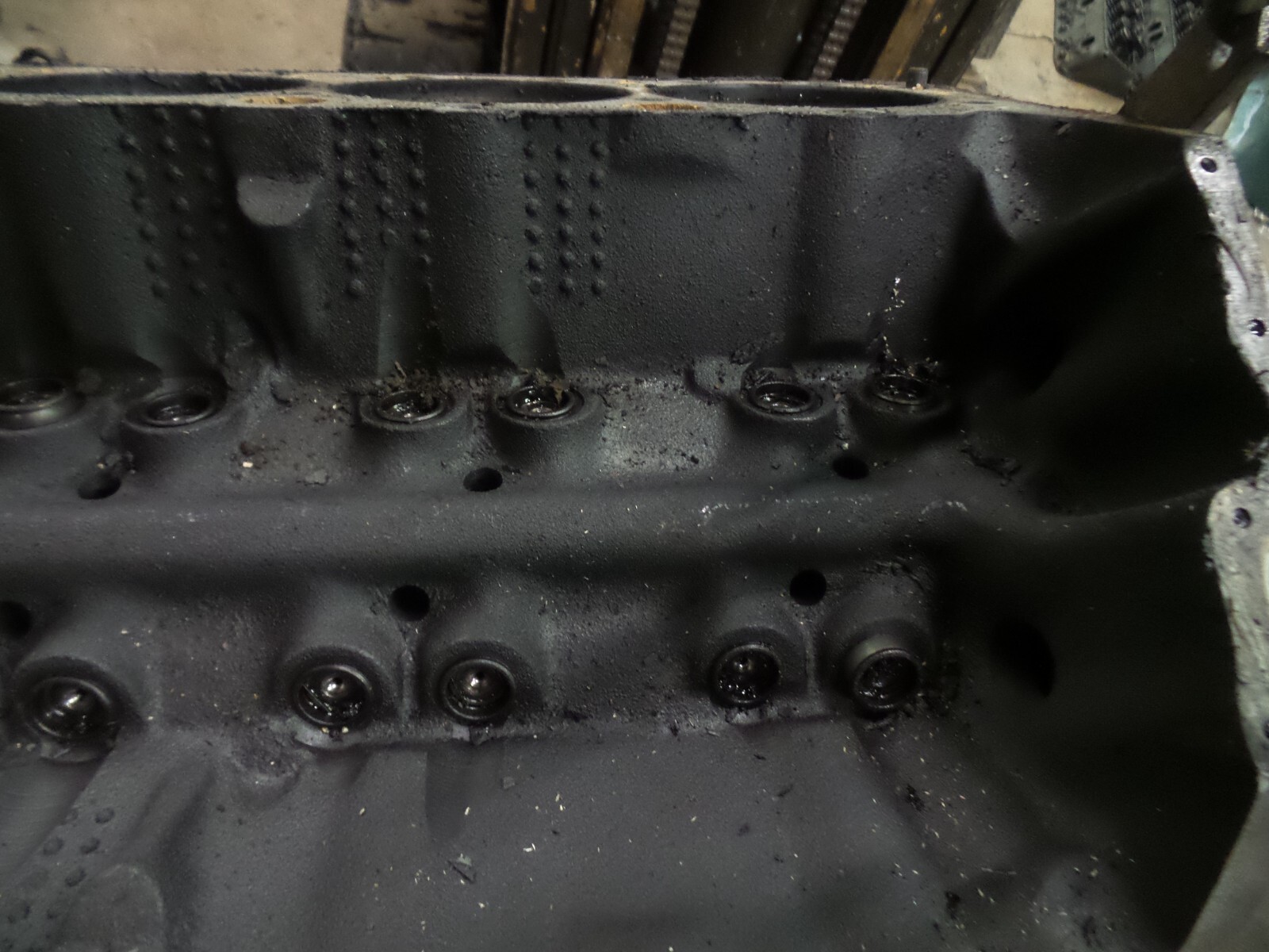 SBC 350 V8 ENGINE MOTOR BLOCK 3970010 4 BOLT MAIN MJ21800 MADE IN ...