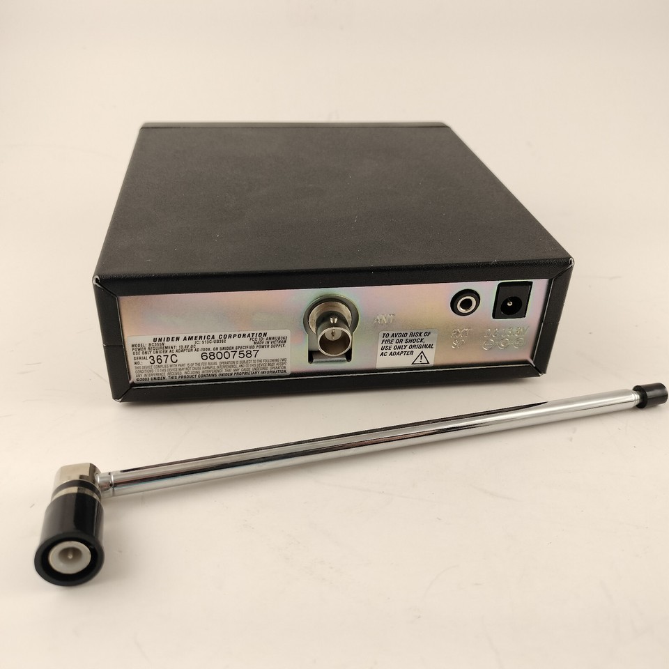 Uniden BC355N 800 MHz 300-Channel Base Mobile Police Scanner -w/ Power ...