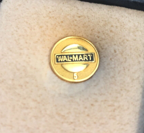 Vintage Walmart 5 Years Of Service Gold Lapel Pin ** | eBay