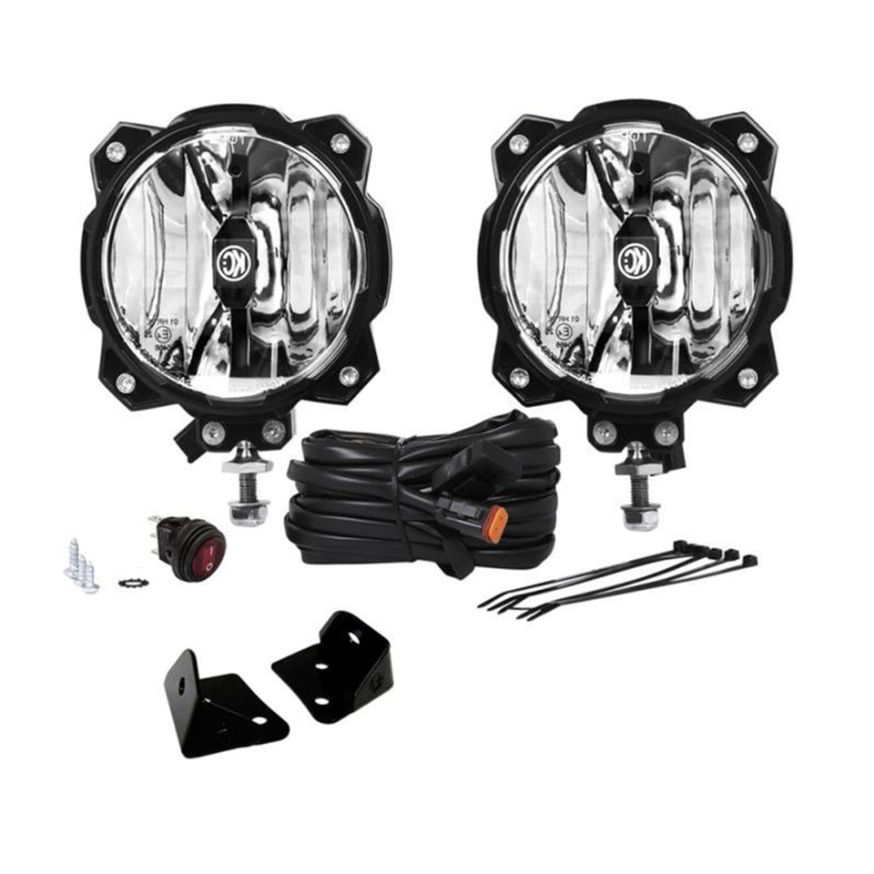 KC Hilites 6" Pro6 Gravity Led Pillar Mount 2-Lights 20W Spot Beam For ...