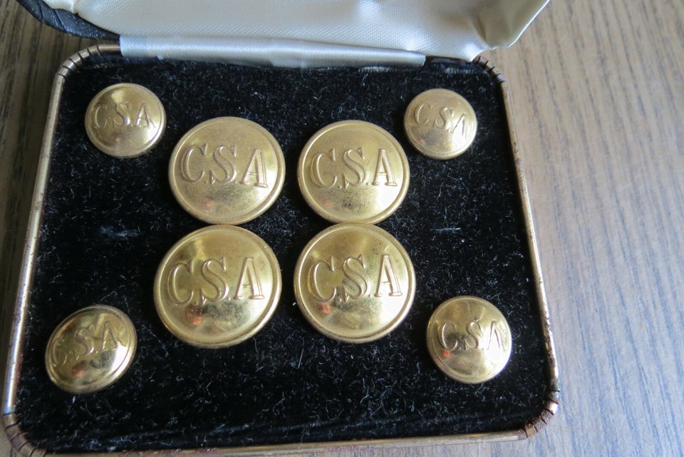 8 CSA CONFREDERATE REPRODUCTION BRASS BUTTONS - American Heritage ...