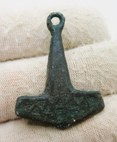 ANCIENT VIKING BRONZE THORS HAMMER AMULET PENDANT SUPER RARE | eBay